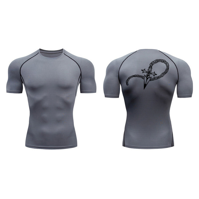 Cross Chain Compression T-Shirt – Anime Original